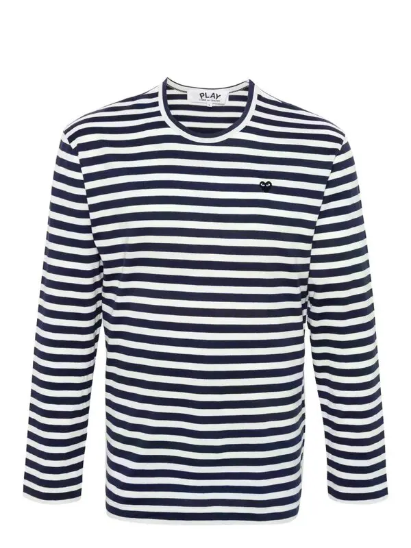Play Comme Des Garcon Striped T-shirt - Blue