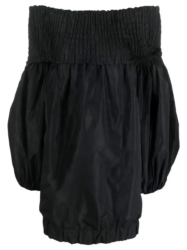 PATOU Off-shoulder Puff-sleeve Dress - Black