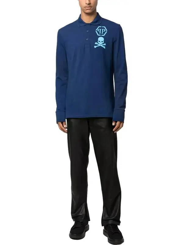 Philipp Plein Logo-print Polo Shirt - Blue
