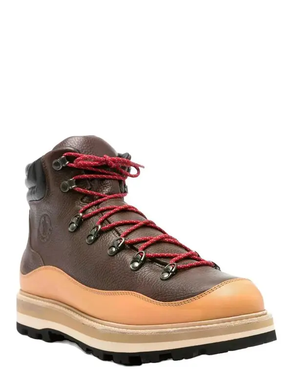 Moncler Peka Trek Leather Hiking Boots - Brown