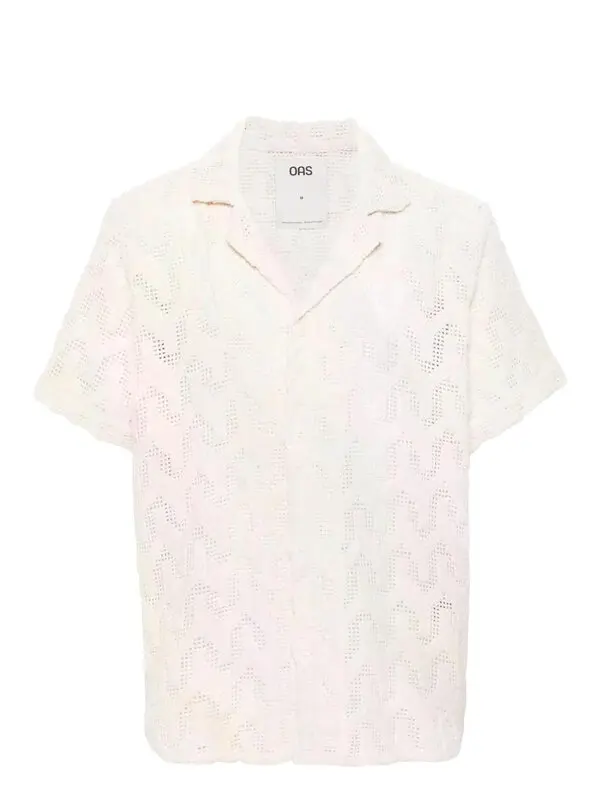 OAS Company Atlas Cuba Crochet Shirt - Neutrals
