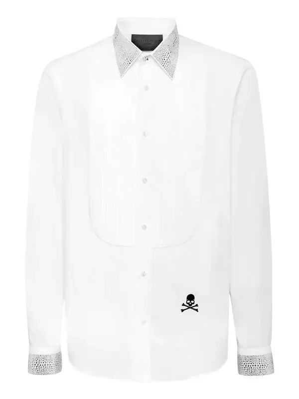 Philipp Plein Black Tie Shirt - White