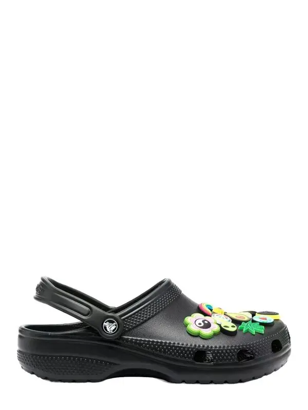 CROCS Hippie Freak Slingback Clogs - Black