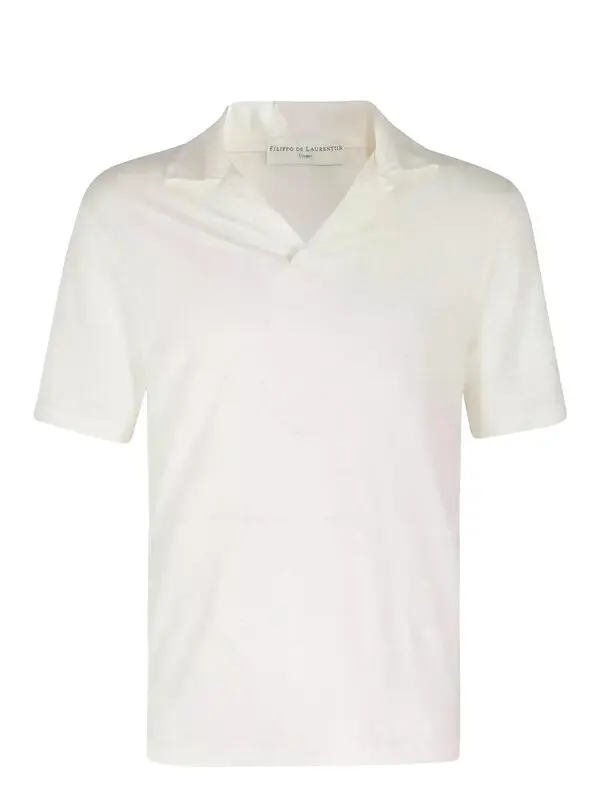 FILIPPO DE LAURENTIIS Polo-collar T-shirt - Neutrals