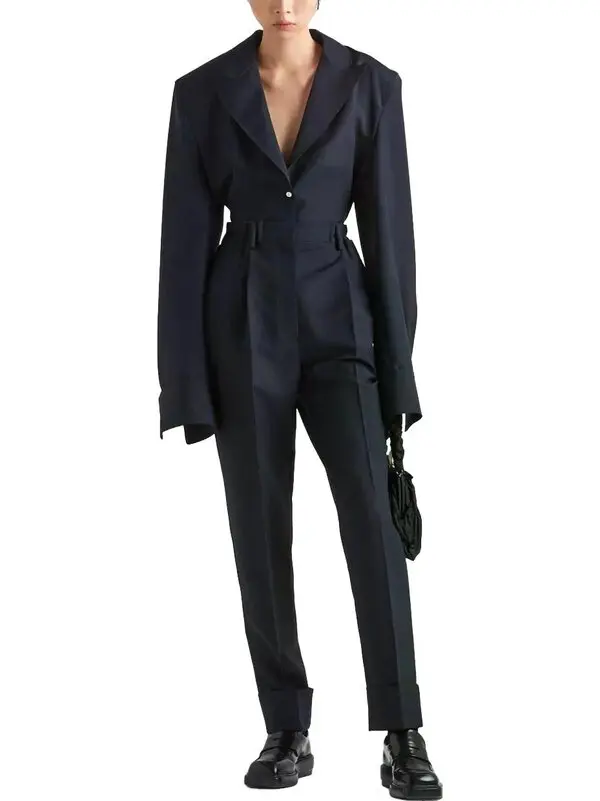 Prada Pressed-crease Tailored Trousers - Blue