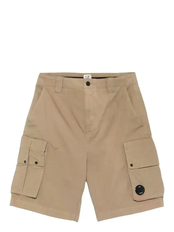 C.P. COMPANY Cargo Shorts With Lens Detail - Neutrals