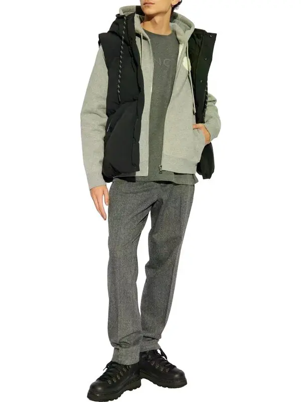 Moncler Tailored Herringbone Trousers - Black