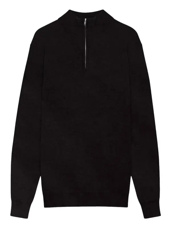 Nn07 Sergio Quarter Zip Sweater - Black