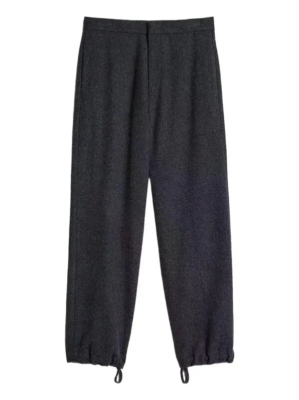 JIL SANDER Wool Flannel Tailored Trousers - Grey