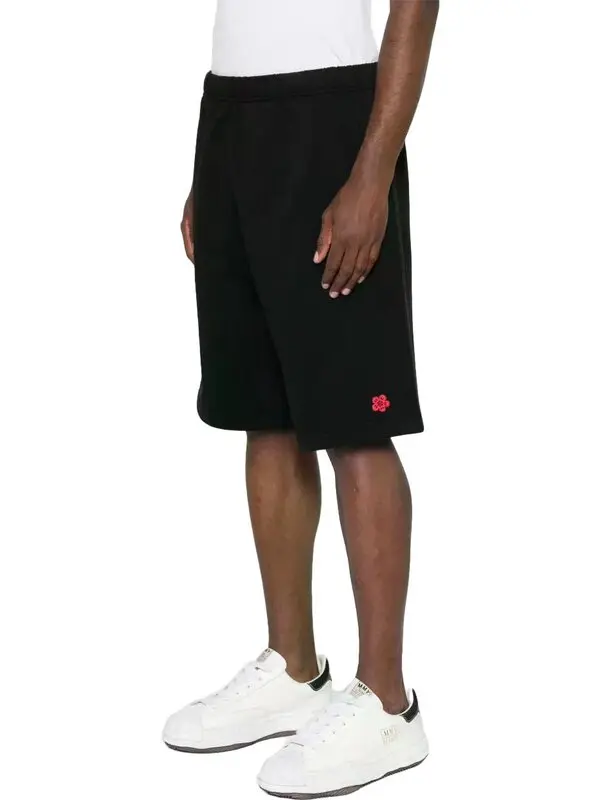 Kenzo Boke Flower Cotton Jersey Shorts - Black