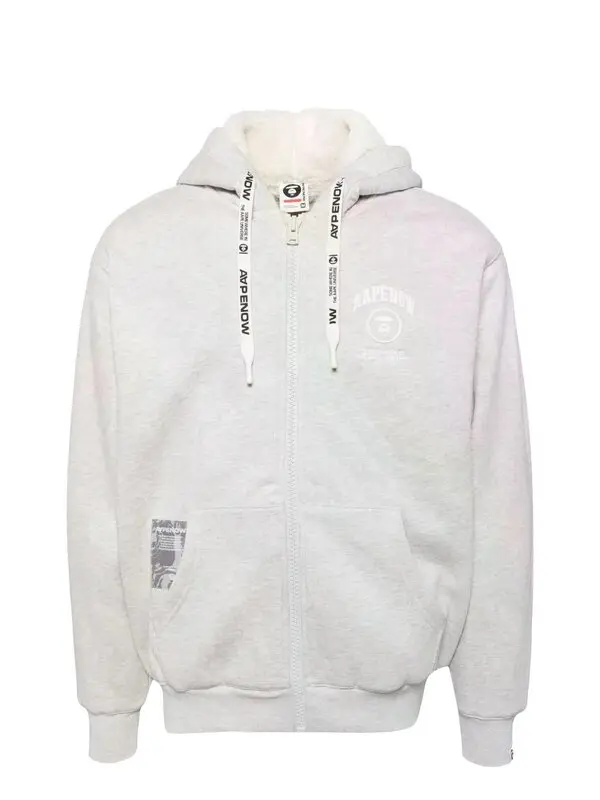 AAPE BY *A BATHING APE Logo-patch Hooded Jacket - Grey