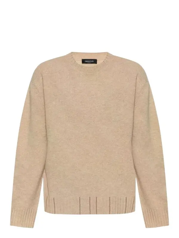 Fabiana Filippi Monili-embellished Crew Neck Sweater - Neutrals