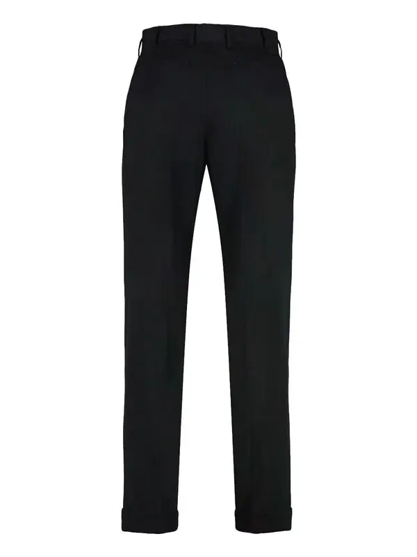 PT TORINO Virgin Wool Trousers - Black