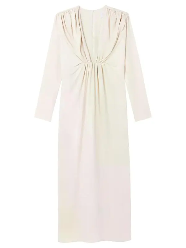 AZ FACTORY Aphrodite Gathered Midi Dress - Neutrals