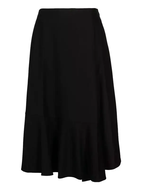 B+AB Panelled Gathered High-waisted Skirt - Black