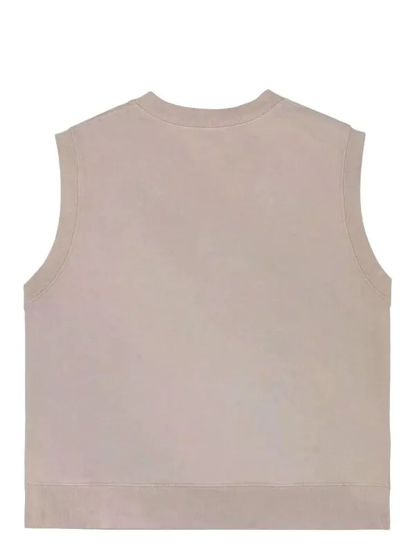 SPORTY & RICH Embroidered Cotton Vest - Neutrals
