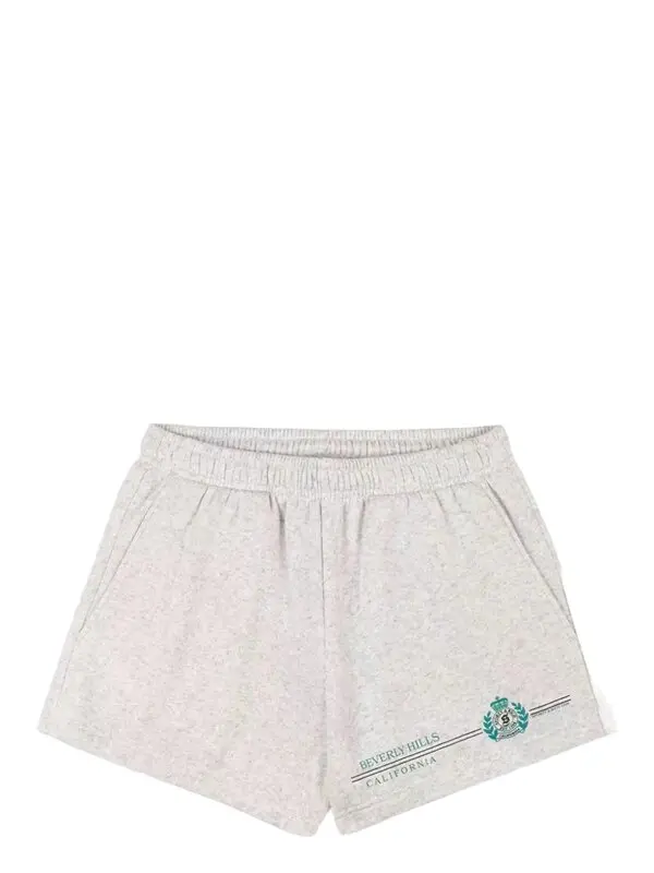 SPORTY & RICH Heather Soft Disco Shorts - Grey