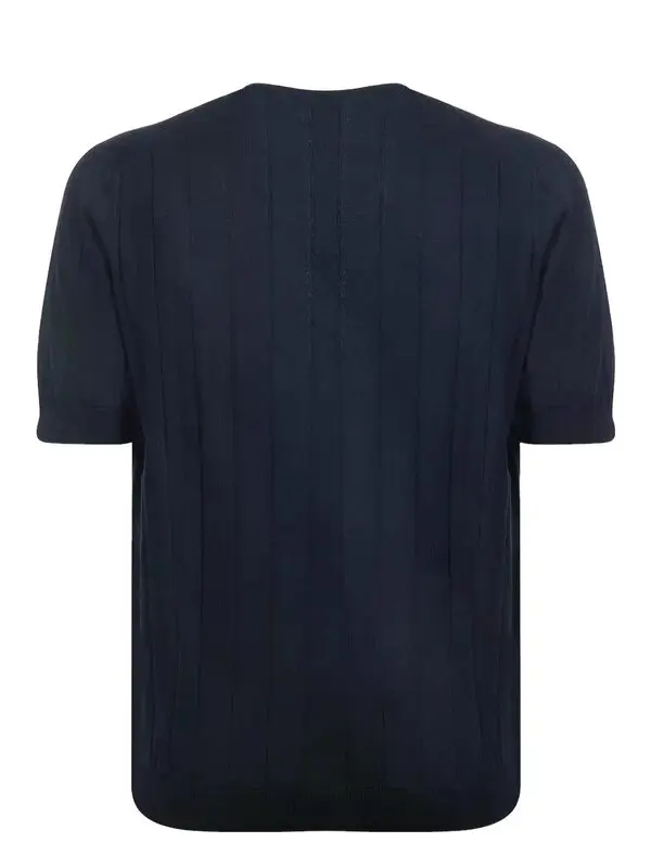FILIPPO DE LAURENTIIS Ribbed-knit T-shirt - Blue
