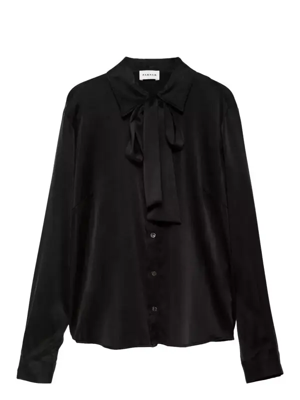 P.a.r.o.s.h Silk Blend Satin Shirt - Black