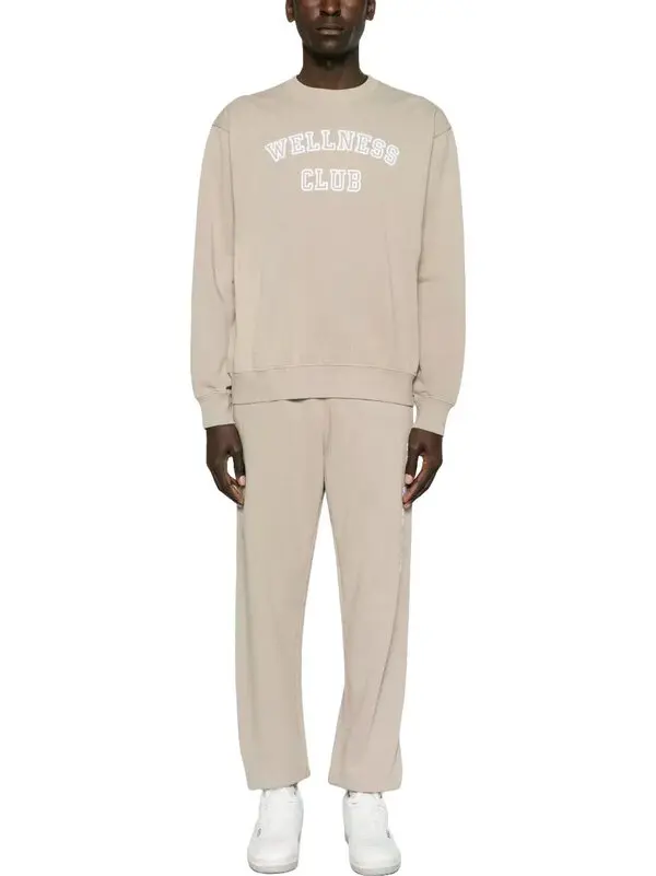 SPORTY & RICH Wellness Club Cotton Track Pants - Neutrals