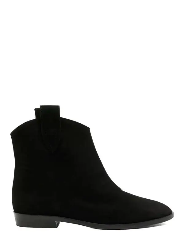 Roberto Festa Suede Cowboy Ankle Boots - Black
