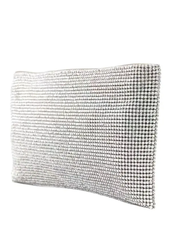 Benedetta Bruzziches Your Best Friend Rhinestoned Clutch - Silver