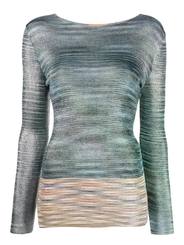 Missoni Long Sleeve Knitted Top - Blue