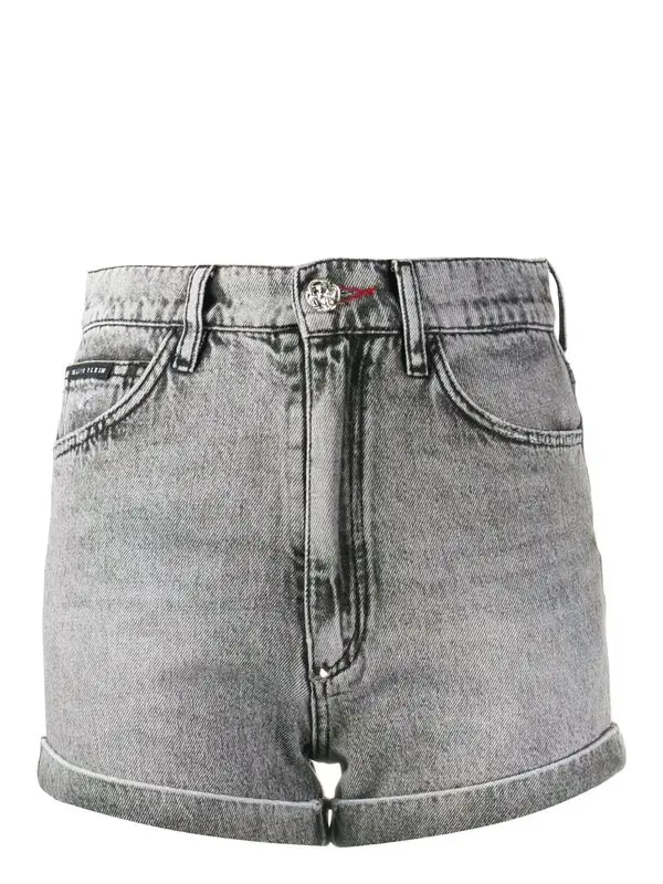 Philipp Plein Denim Hot Pants - Grey