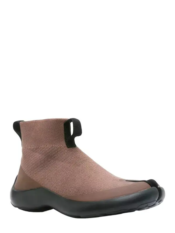 TABI FOOTWEAR High-top Sock Sneakers With Tabi Toe - Brown