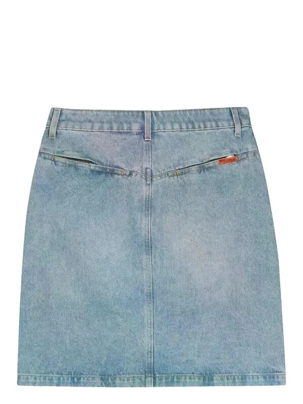 Martine Rose Narrow Denim Miniskirt - Blue