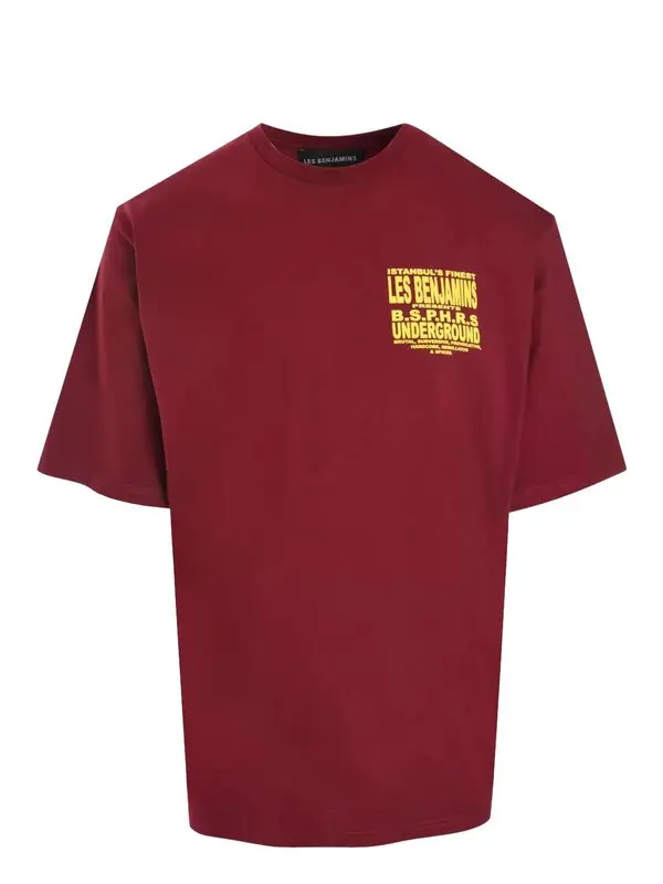 LES BENJAMINS Graphic-print T-shirt - Red