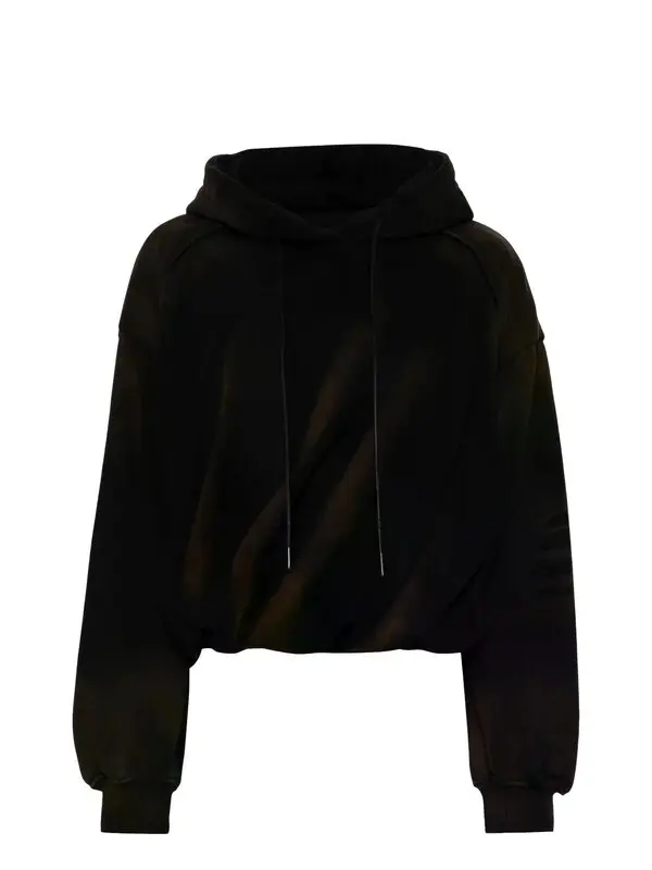 JUUN.J Waist Shirring Hoodie - Black