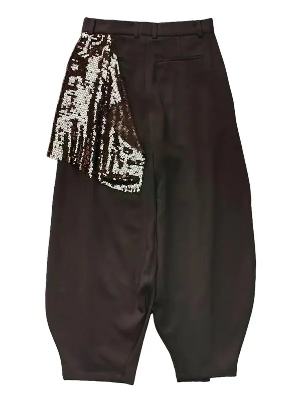 EDWARD CUMING Kickout Drape Trousers - Brown
