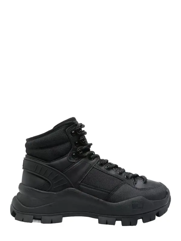 Tommy Hilfiger Lace-up Chunky Sole Ankle Boots - Black