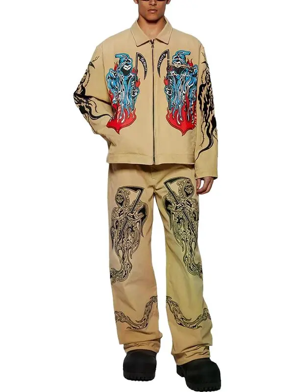 WARREN LOTAS Straight Leg Jeans - Neutrals