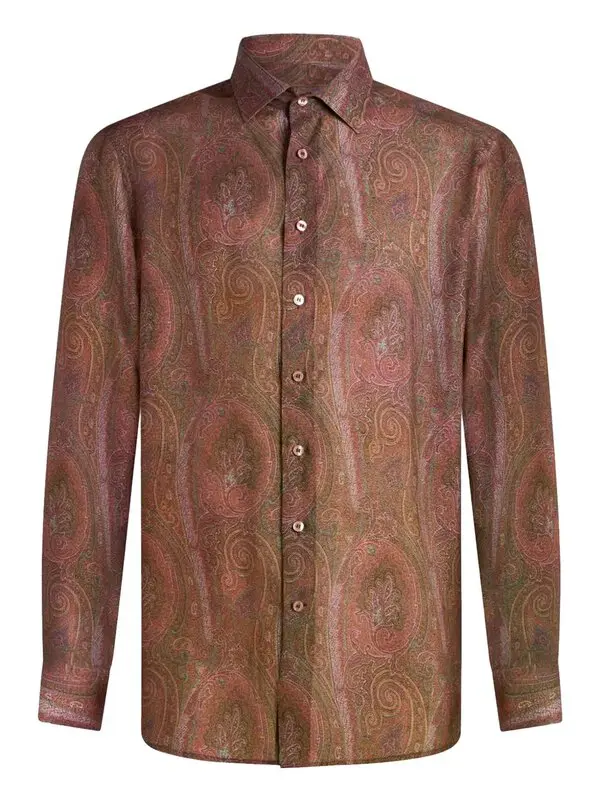 Etro Silk Paisley Shirt - Red