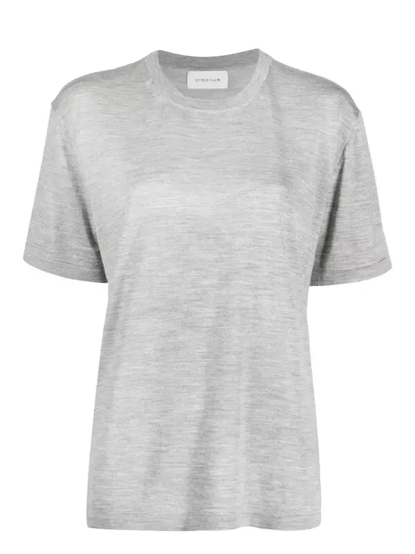 ARMARIUM Mélange Wool-blend T-shirt - Grey