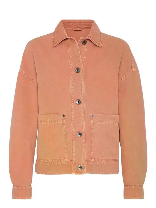 Brunello Cucinelli Monili Chain-detail Jacket - Orange