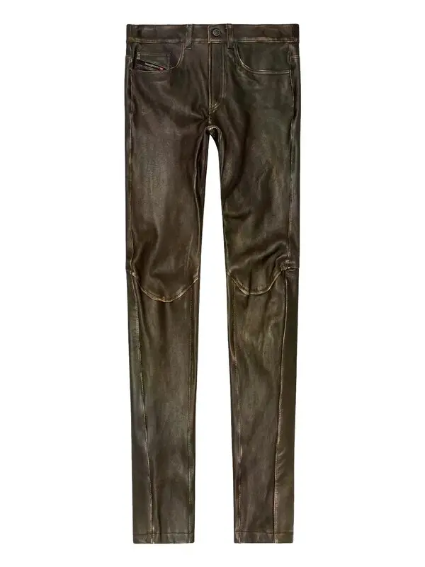 DIESEL® P-nash-leat Leather Pants - Brown