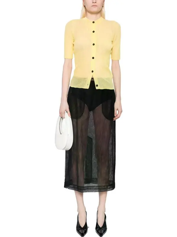 ALAINPAUL Short-sleeves Cardigan - Yellow