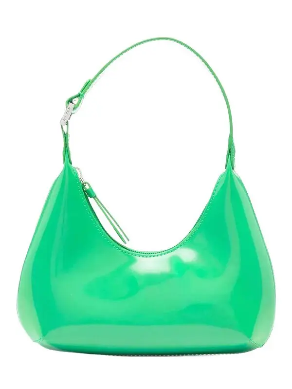 By Far Amber Mini Leather Shoulder Bag - Green
