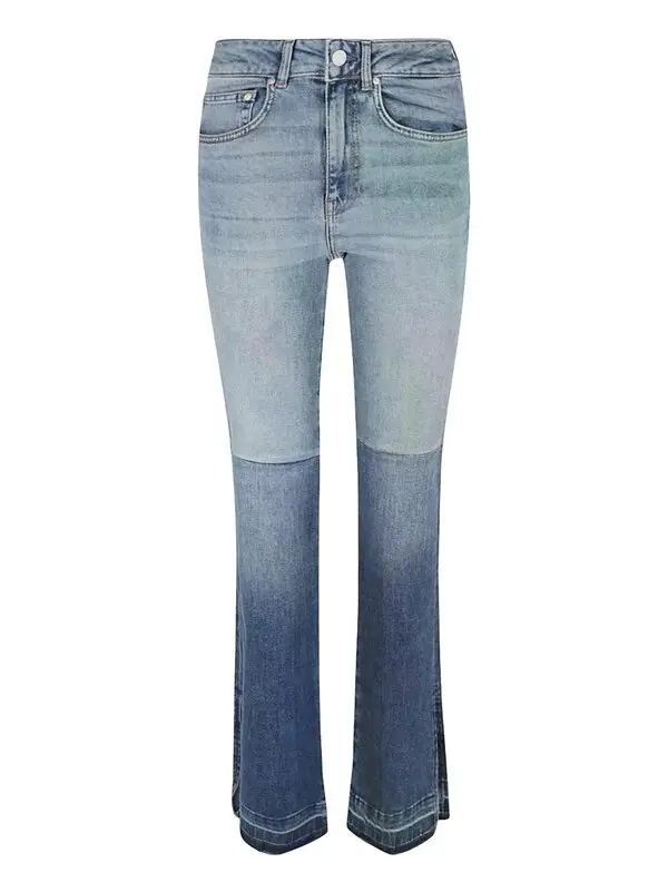 Ag Two-tone Straight-leg Jeans - Blue
