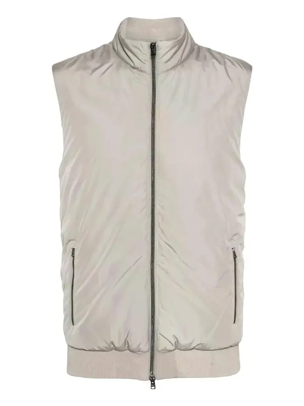 Herno Panelled Padded Gilet - Grey