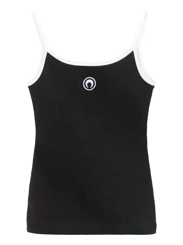MARINE SERRE Moon Embroidered Tank Top - Black