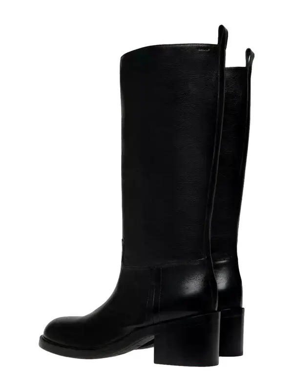 Bally Peggy Leather Knee-high Boots - Black