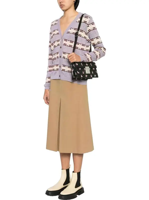 Maison Kitsuné All-over Fox Print Shoulder Bag - Black