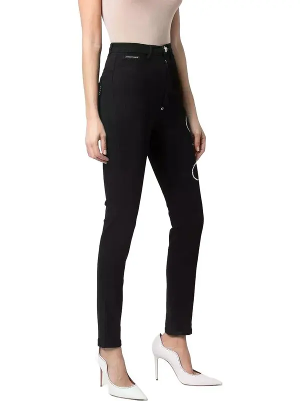 Philipp Plein Logo Print Jeggings - Black