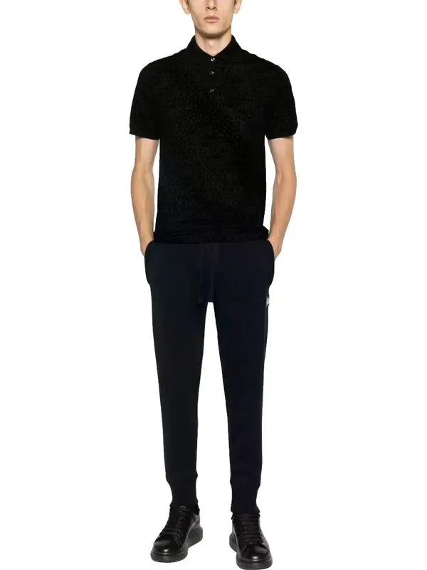 Dolce & Gabbana Logo-plaque Knitted Track Pants - Blue