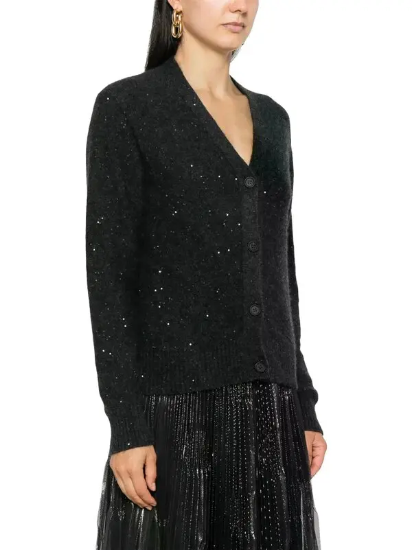 Fabiana Filippi Sequinned V-neck Cardigan - Grey