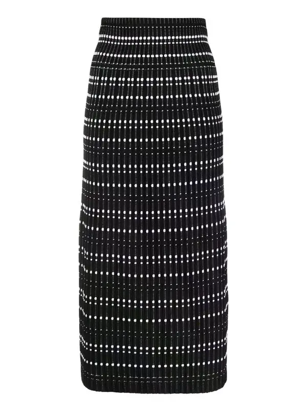 Alexander McQueen Fitted Midi Skirt - Black